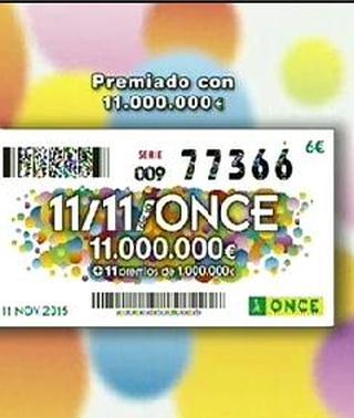 Este es el cupón premiado en el Sorteo Extraordinario del 11 del 11 de ...